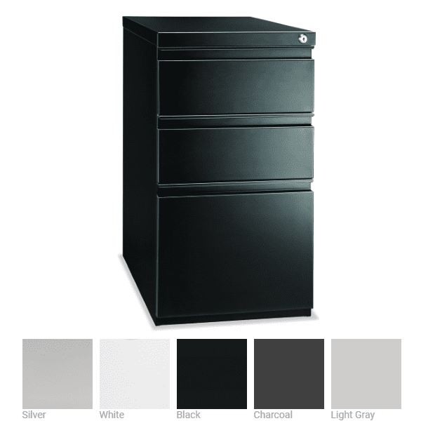 Fixed 3-Drawer Box/Box/File Storage Pedestal | 5 Finishes