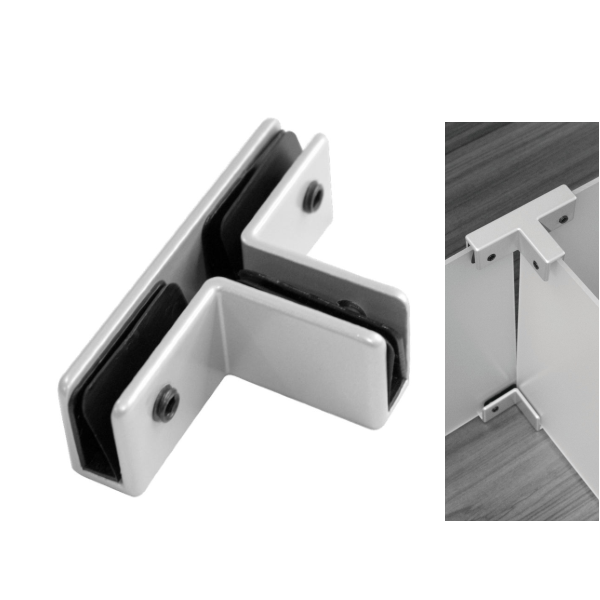 3-Way Connector Panel Bracket | Desk Shield Stabilizer