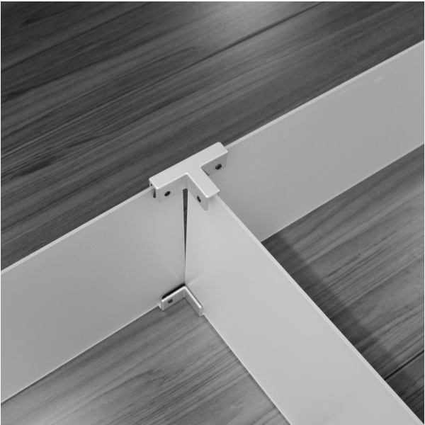3-Way Connector Panel Bracket | Desk Shield Stabilizer