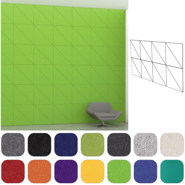 Arrow Acoustical Sound Masking Wall Tiles | Sound Proof Walls | 14 Colors