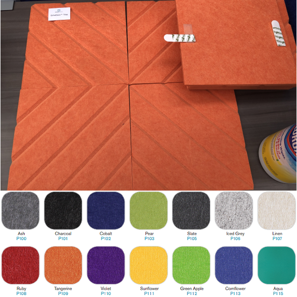 Arrow Acoustical Sound Masking Wall Tiles | Sound Proof Walls | 14 Colors