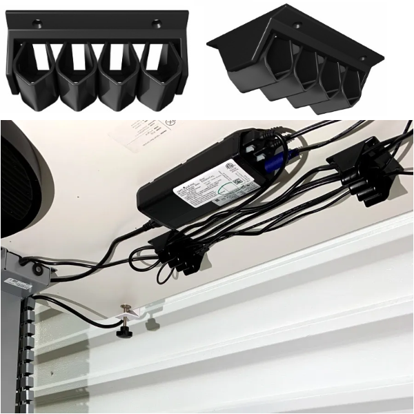 Cable Manager for Desk | Wire Holder Grip Plate | Black or Silver