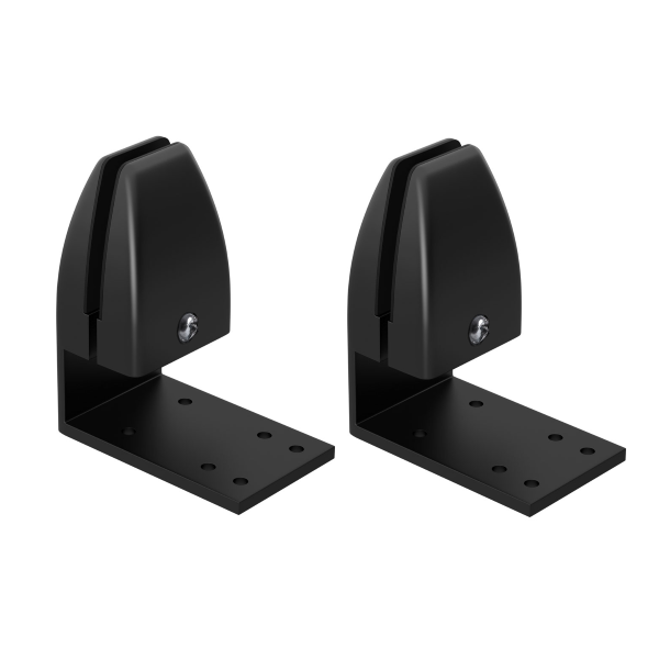Single Mount Desk Brackets | Set of Two | Black Finish
