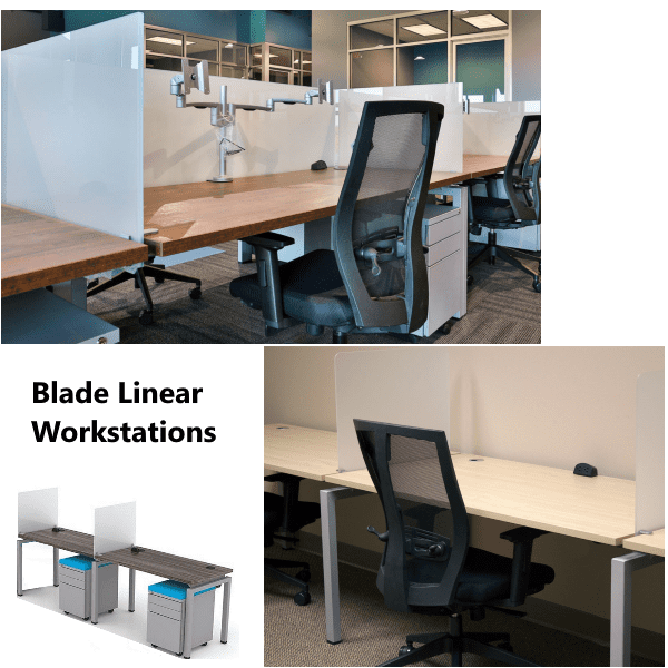 Blade Modular Benching Workstations | 4-Person Workstations