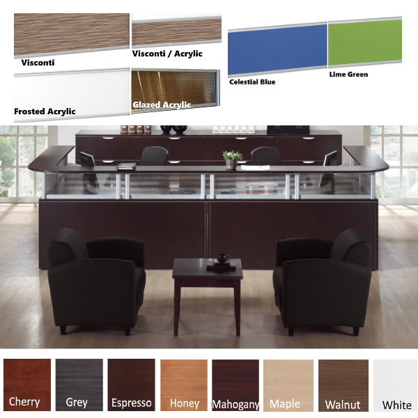 Borders 12' Curved Team Reception Desk - Anderson & Worth Office Furniture