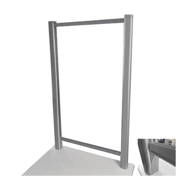 Borders 36" Tall Clear Plexiglas Transaction Screen | 24" | 30" | 36"W