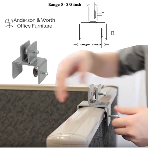 42" Clear Plexiglas Cubicle Extender Panel | Removable Cubicle Panel