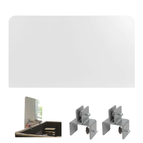 42" Clear Plexiglas Cubicle Extender Panel | Removable Cubicle Panel
