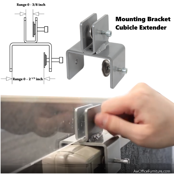 42" Clear Plexiglas Cubicle Extender Panel | Removable Cubicle Panel