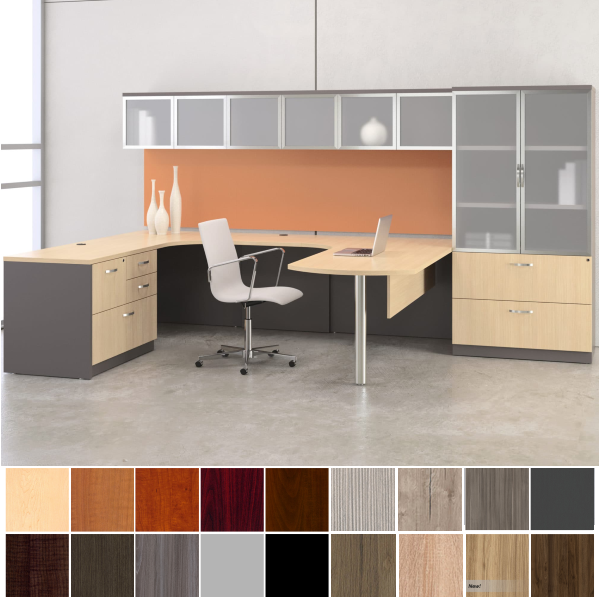 Convergence Large U-Shaped Desk | Made to Order Office Furniture