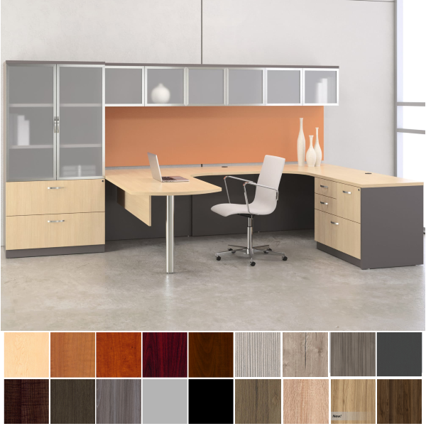 Convergence Large U-Shaped Desk | Made to Order Office Furniture
