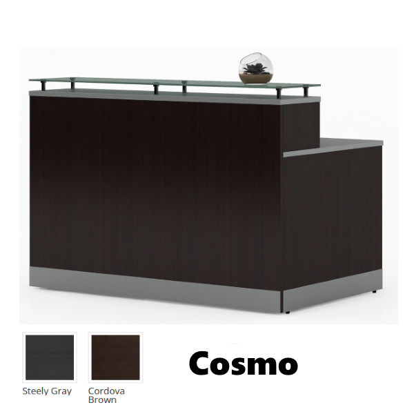 Office Source Cosmo Reception Desk | 4' Modern Reception Desk