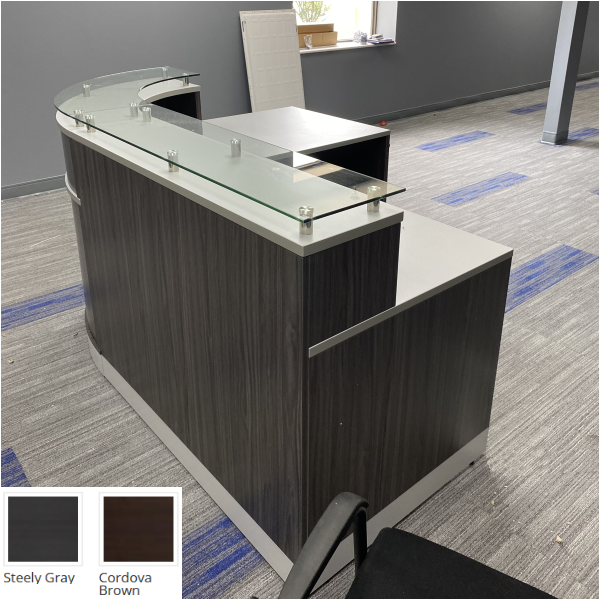 Office Source Cosmo Reception L-Desk | Modern Reception Desk