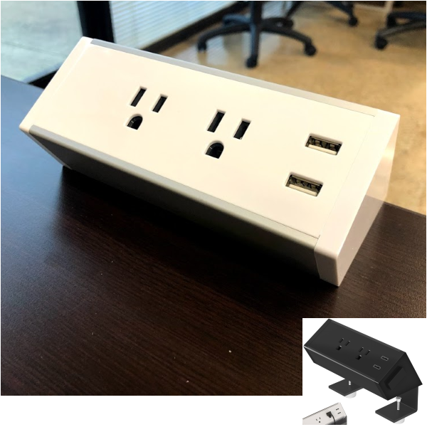 Office Source OSF9500 Desk Mount Power Module | Desktop Accessories