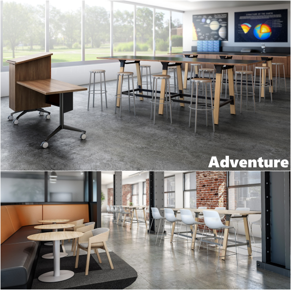 Enwork Adventure Round Table | 7 Sizes | Plywood Edge