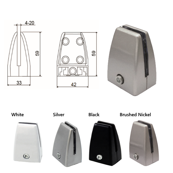 Flush Mount Steel Desk Bracket | Desktop Mounting Hardware
