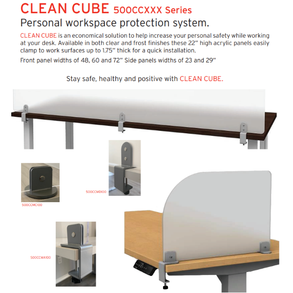Freestanding Round Desk Bracket - Steel Hardware for Desk Screens
