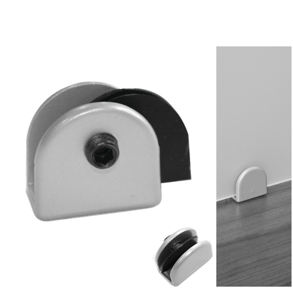 Half Round Panel Bracket - Holds PET/Plexi/Fabric Shields