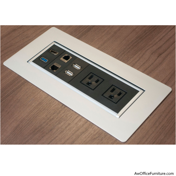 Conference Table Insert Data + Power Module | Ready to Ship