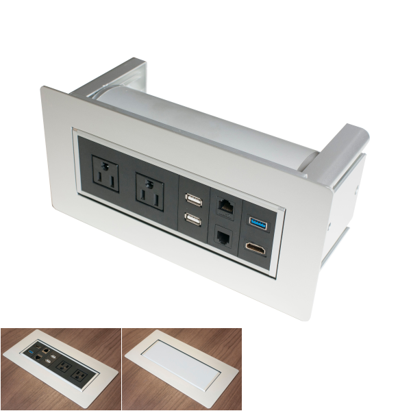 Conference Table Insert Data + Power Module | Ready to Ship