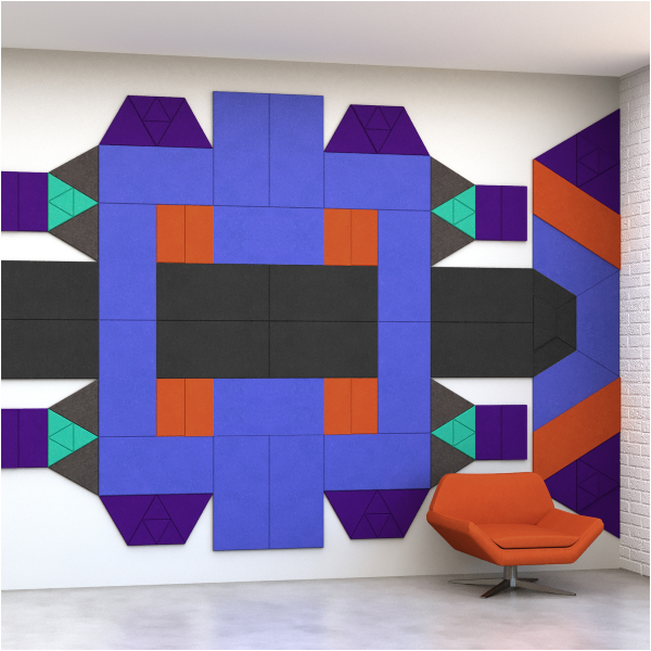 Interlock Pattern Acoustical Sound Proofing Wall Tiles | Wall Covering