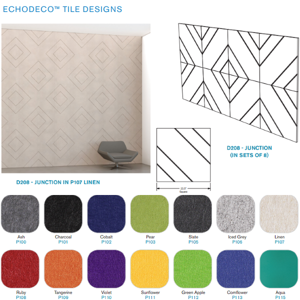 Junction Pattern Acoustical Sound Proofing Wall Tiles | Wall Covering