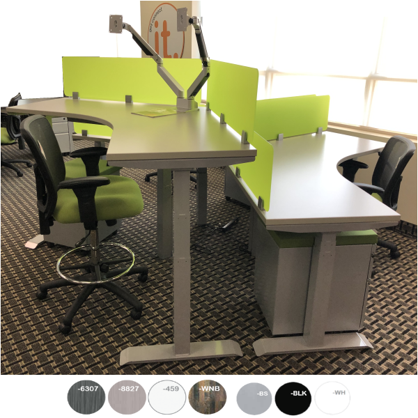 48"W Powered Height Adjustable Desk | 24"D | 30"D | 3-Stage Base