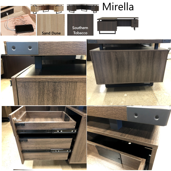 Mirella Western Executive L-Desk | Dark Accents