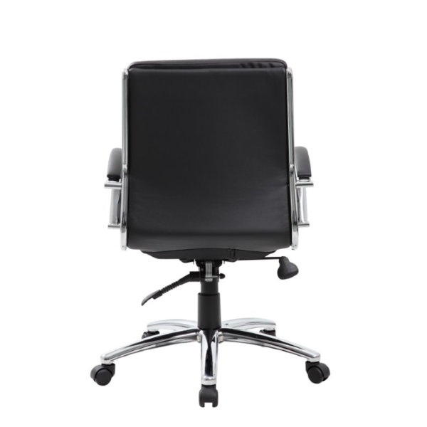Merak Mid Back Leather & Chrome Executive Chair