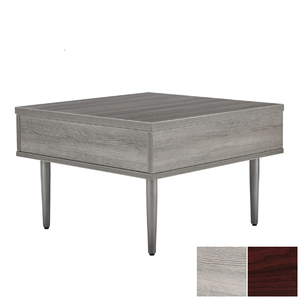 Steel Leg Square End Table | Square Occasional Table | 18"H