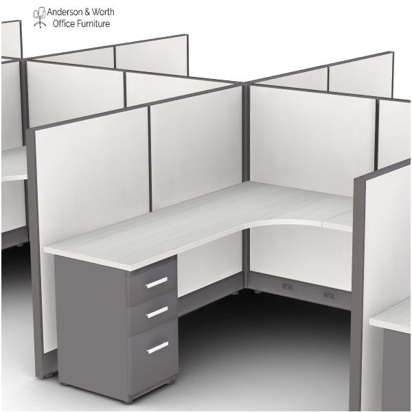 Novo Cubicle | Set of 4 Cubicles | 53" | 27 Fabrics | 19 Laminates | 4 ...
