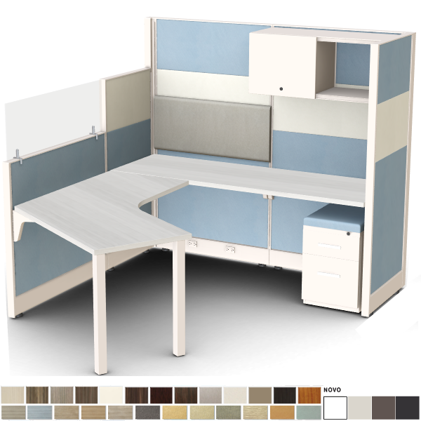 Novo Cubicle | 6' x 6.5' | 53"H | 27 Fabrics | 19 Laminates | 4 Paints