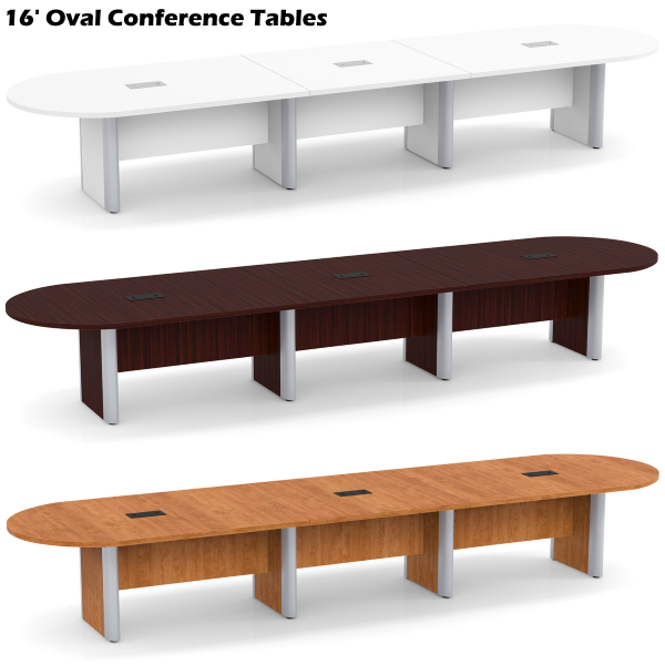Performance Laminate 16' Elliptical Leg Oval Conference Table