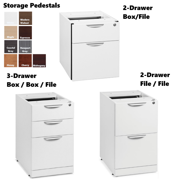 Performance Laminate Double Pedestal L-Shaped Reception Desk