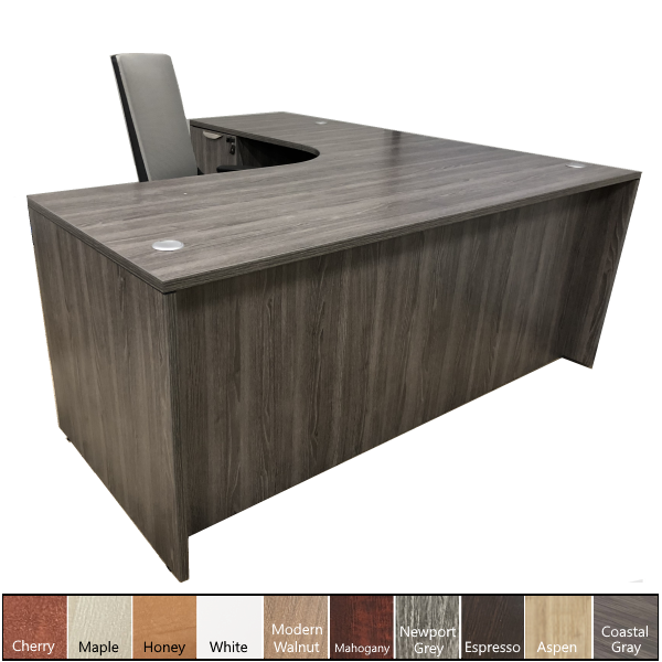 PL Interior Curve Single Pedestal Executive L-Shaped Desk