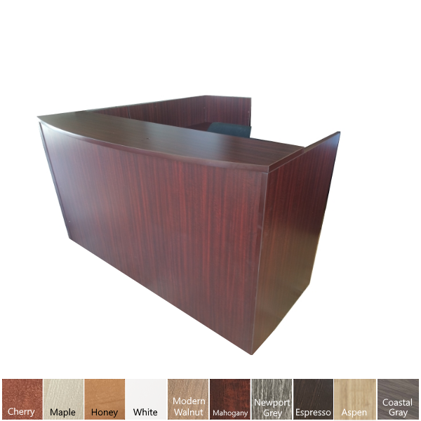 PL L-Shaped Reception Desk Shell | Left or Right Handed Return