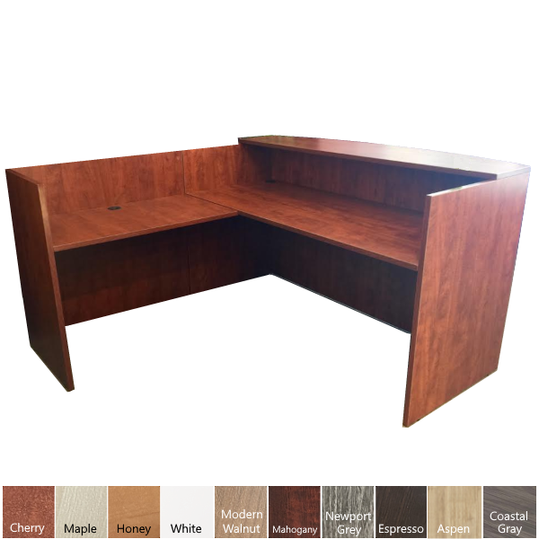 PL L-Shaped Reception Desk Shell | Left or Right Handed Return