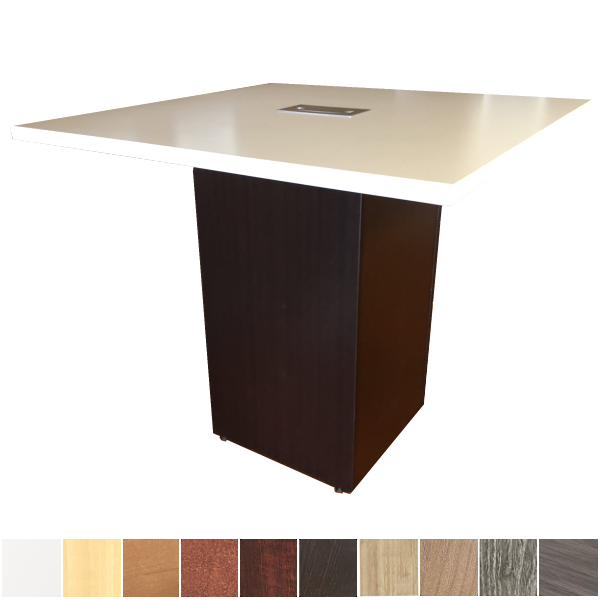 PL Office Source Standing Cube Base Square Table | 10 Colors