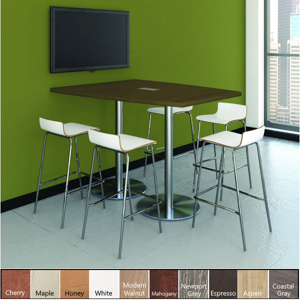 PL 5' Standing Height Boat Shaped Conference Table