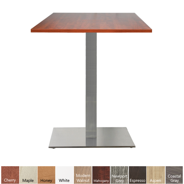 PL Platform Squared Bar Height Table | Square Base | 3 Sizes