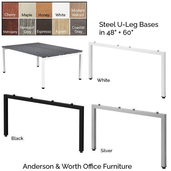 PLT 11' 4-Person Facing Team Desk | 2x2 Facing Team Desk