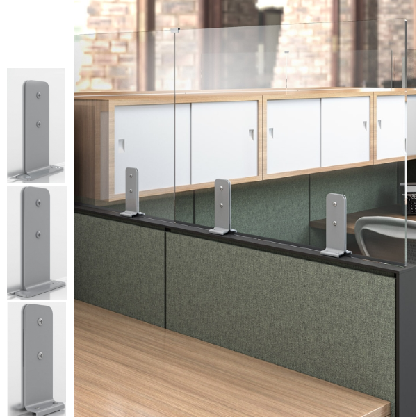 Enwork Skyline Cubicle Topper Plexiglass Screen | Magnetic Mount | 24"H