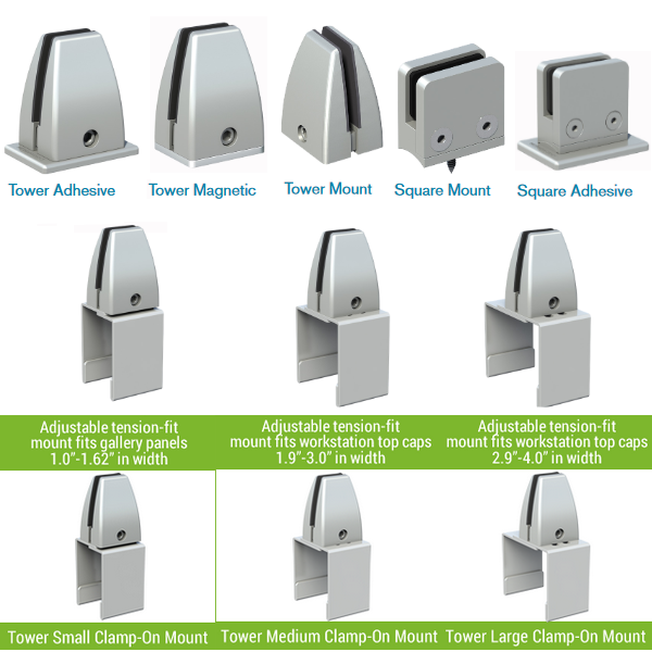 New Stackers™ Clear or Frosted Acrylic Cubicle Extender Tall Wing Panel ...