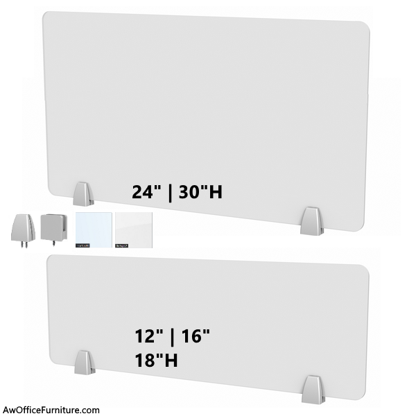 Stackers™ Clear or Frosted Acrylic Cubicle Extender | 24" | 30" Tall