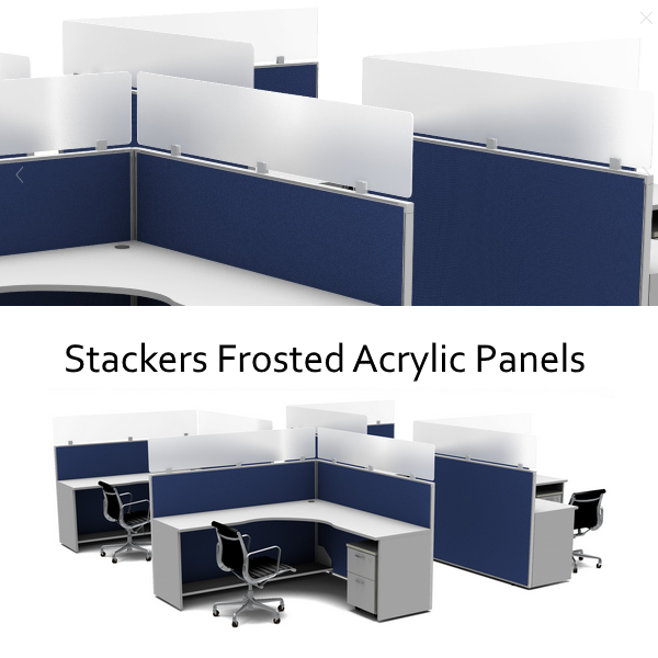 Stackers™ Clear or Frosted Acrylic Cubicle Extender | 24" | 30" Tall