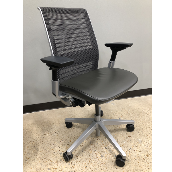 Pre-Owned Steelcase Leather Think Gray Mesh Office Chairs in DFW ...