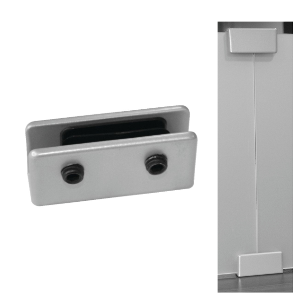 Straight Panel Connector Bracket | Desk Shield Stabilizer