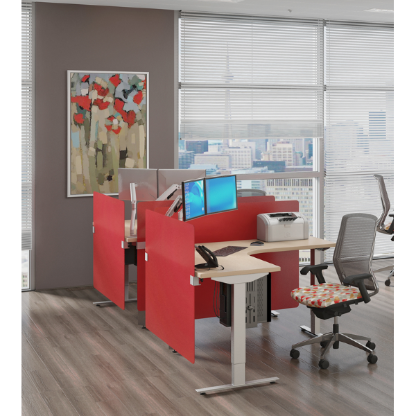 New Uptown™ Acrylics Series Height Adjustable Desk Panel
