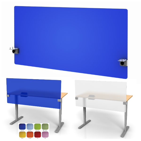 New Uptown™ Acrylics Series Height Adjustable Desk Panel