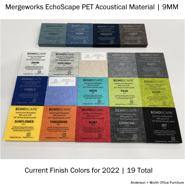PET Designer Ceiling or Wall Dual Core Acoustical Office Panel | Maze